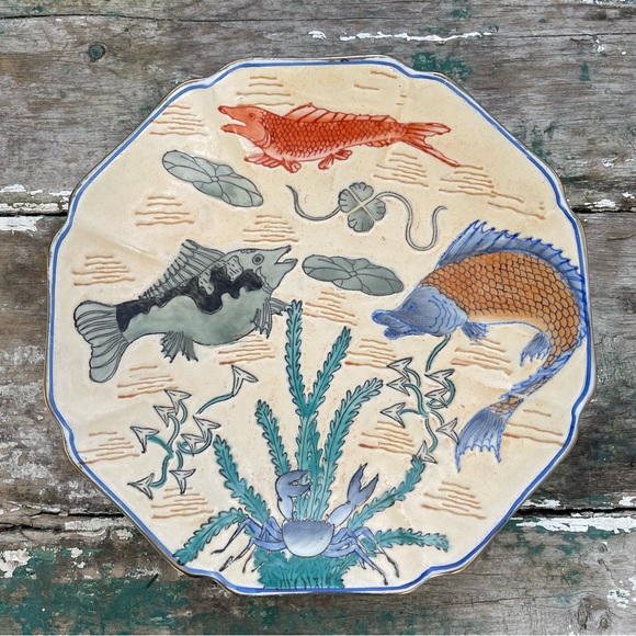 Andrea By Sadek | Accents | Andrea By Sadek Vintage Koi Fish Plate ...